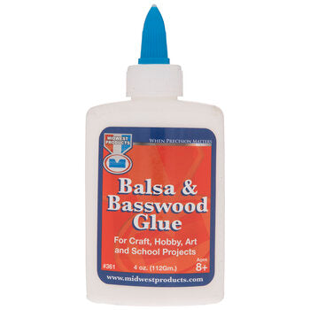 Balsa & Basswood Glue (4 fl oz) by Midwest Products – Blanks for Crafters