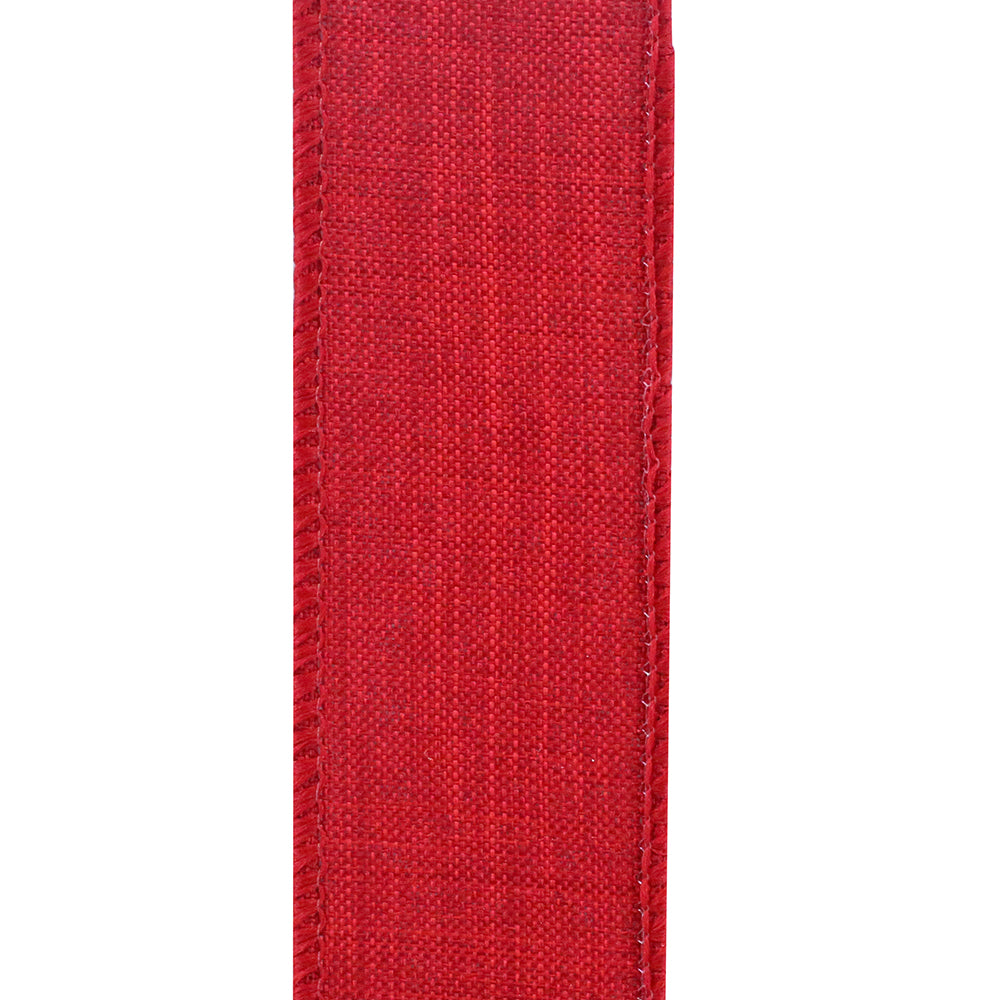1 ½ inch x 10 yards --- Every Day Linen Value Wired Edge Ribbon --- Sc ...