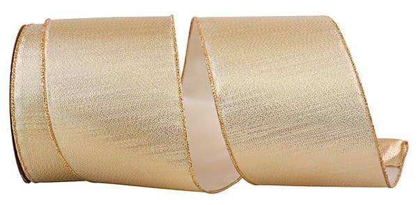 Outdoor Ribbon -- Gold Color -- Metallic Texture Shine Commercial Heav ...