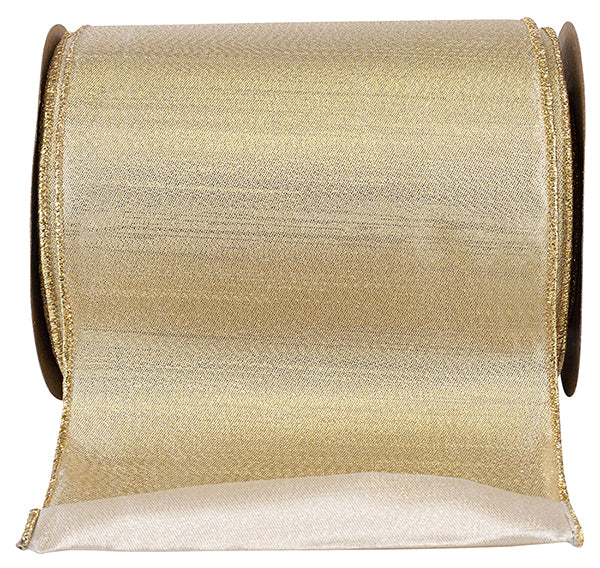 Outdoor Ribbon -- Gold Color -- Metallic Texture Shine Commercial Heav ...
