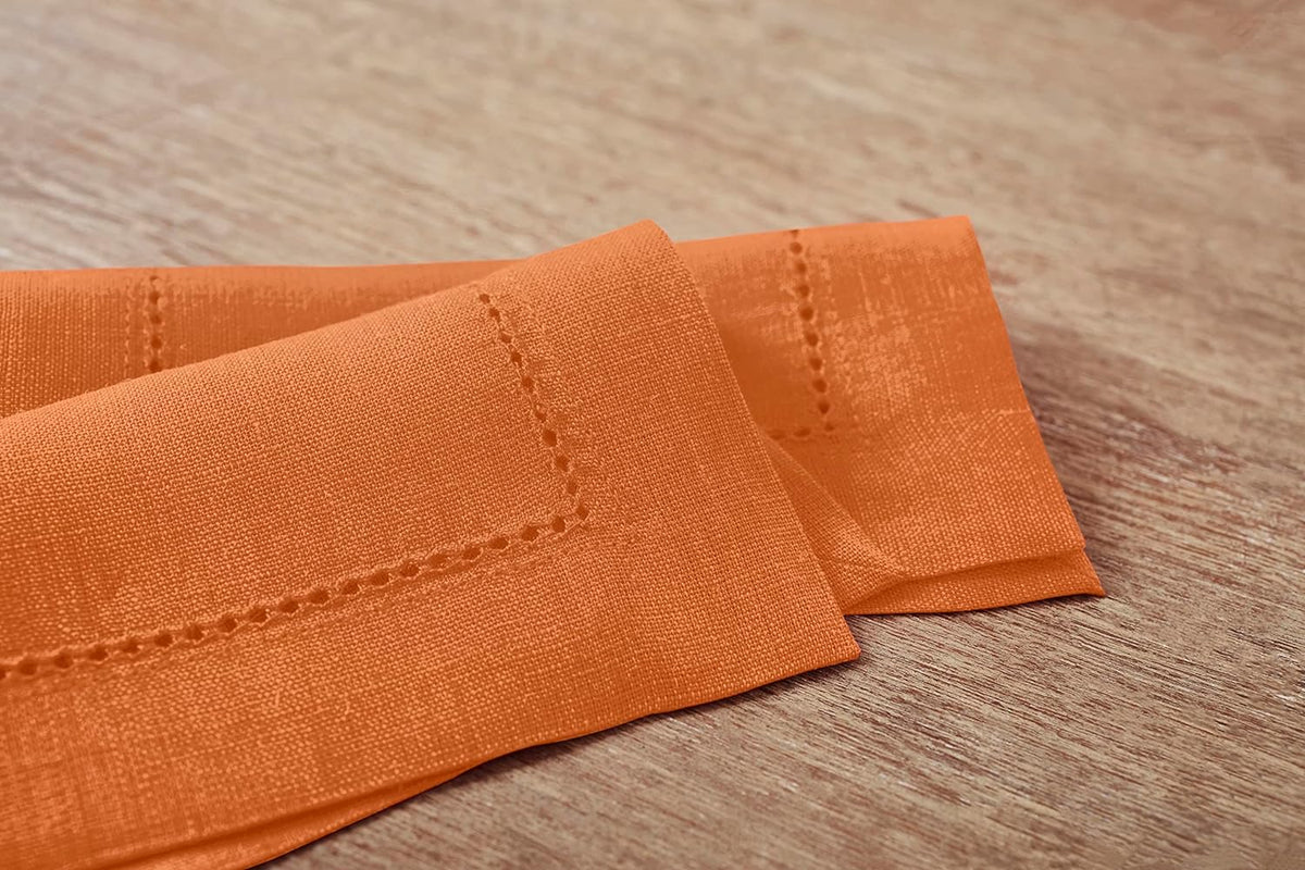 Hemstitched Table Linens (Pumpkin Color) – Blanks for Crafters
