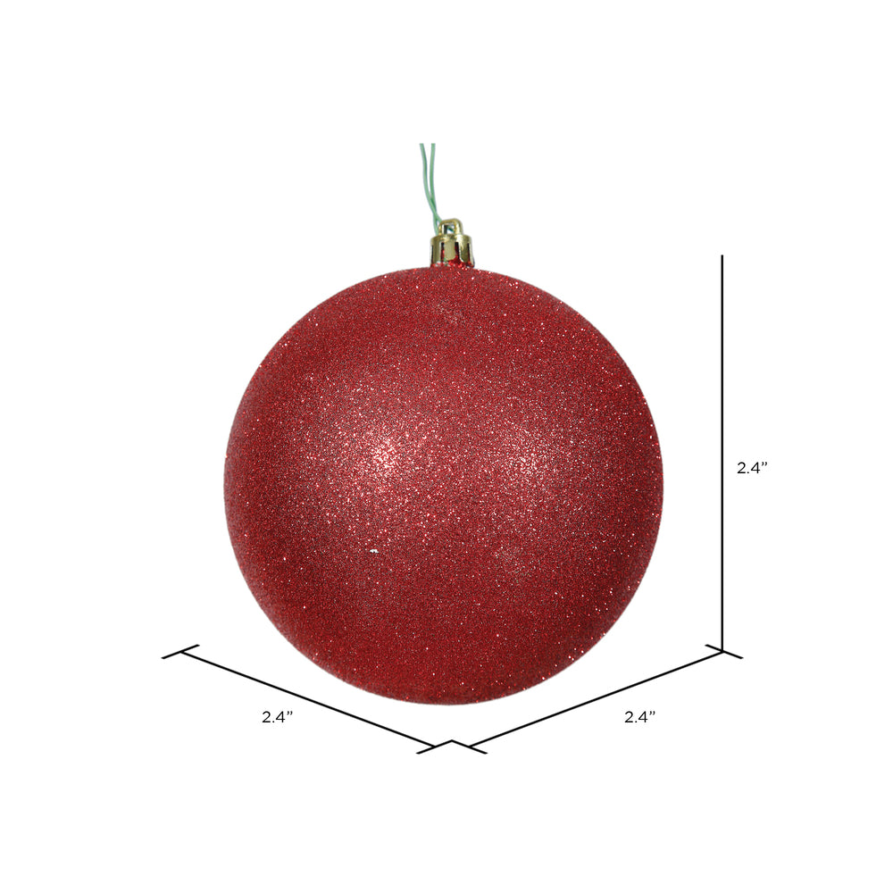 Red --- Glitter Finish - Ball Ornament -- Various Sizes by Vickerman ...
