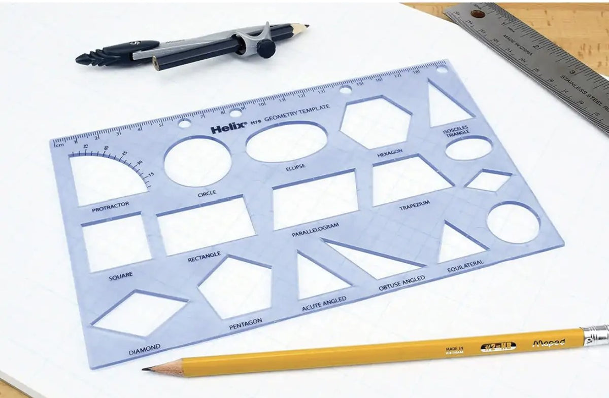Helix® -- Geometric Shapes Template -- Ref. H79 – Blanks for Crafters