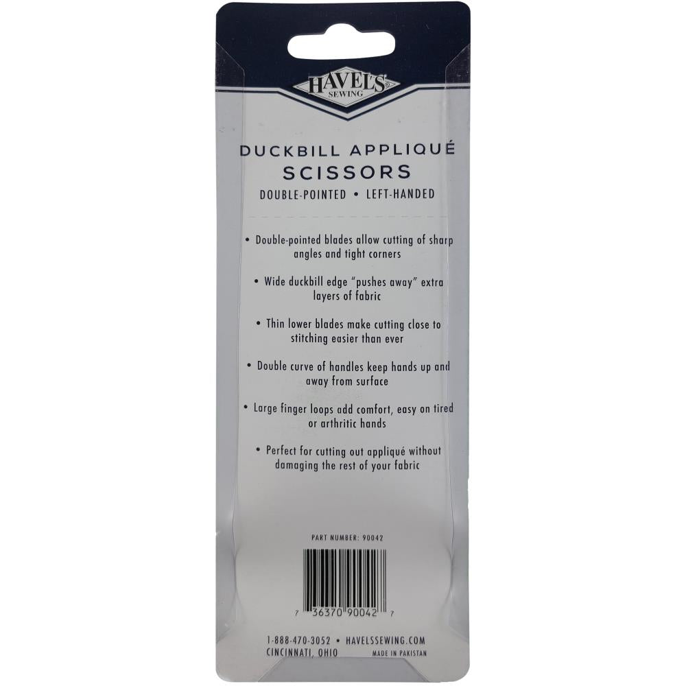 (Left-Handed), Double-Pointed Duckbill Applique Scissors 6", Ref. 9004 ...