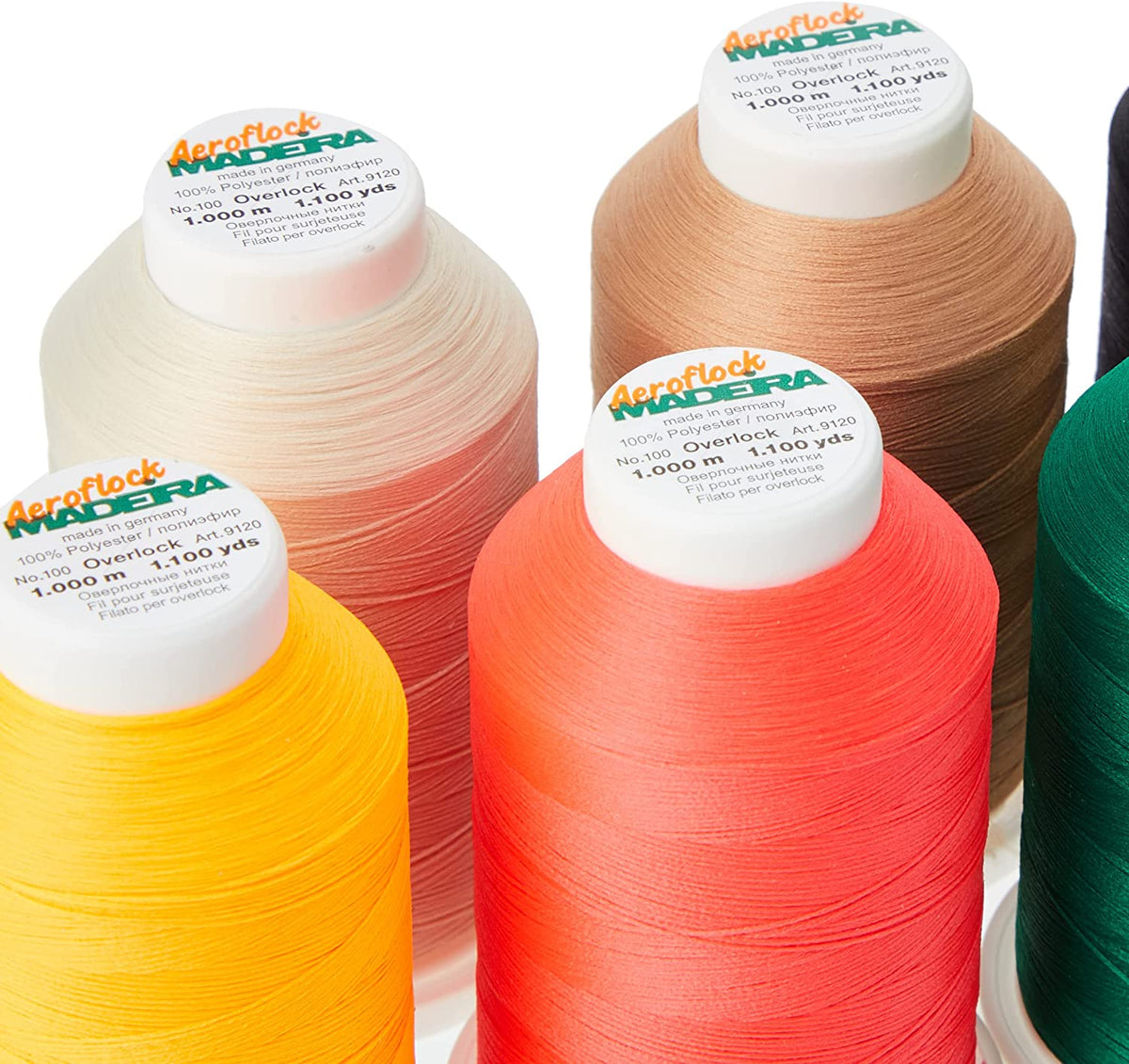 Aeroflock Serger Stretch Polyester Thread --- 1,100 yards --- Various ...