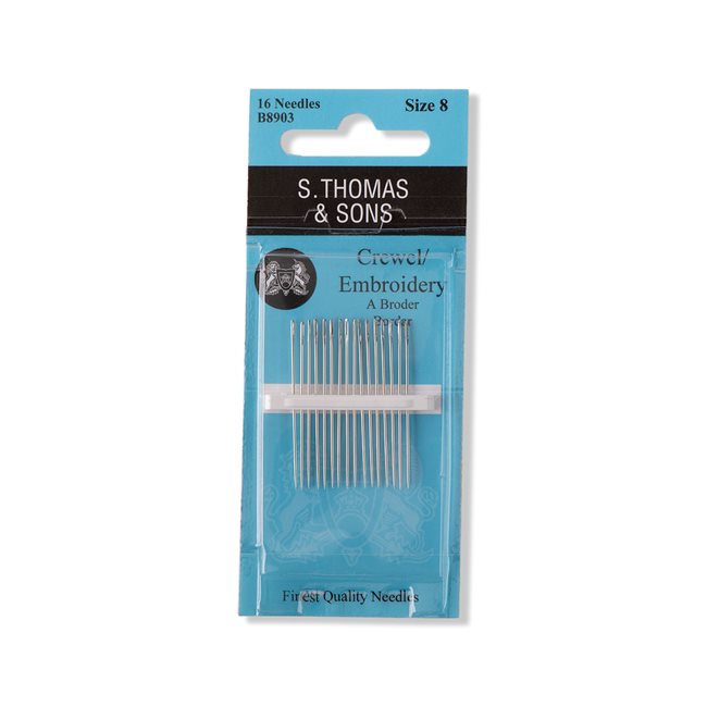 Crewel / Embroidery (Size 8), Hand Sewing Needles by S. Thomas & Sons ...