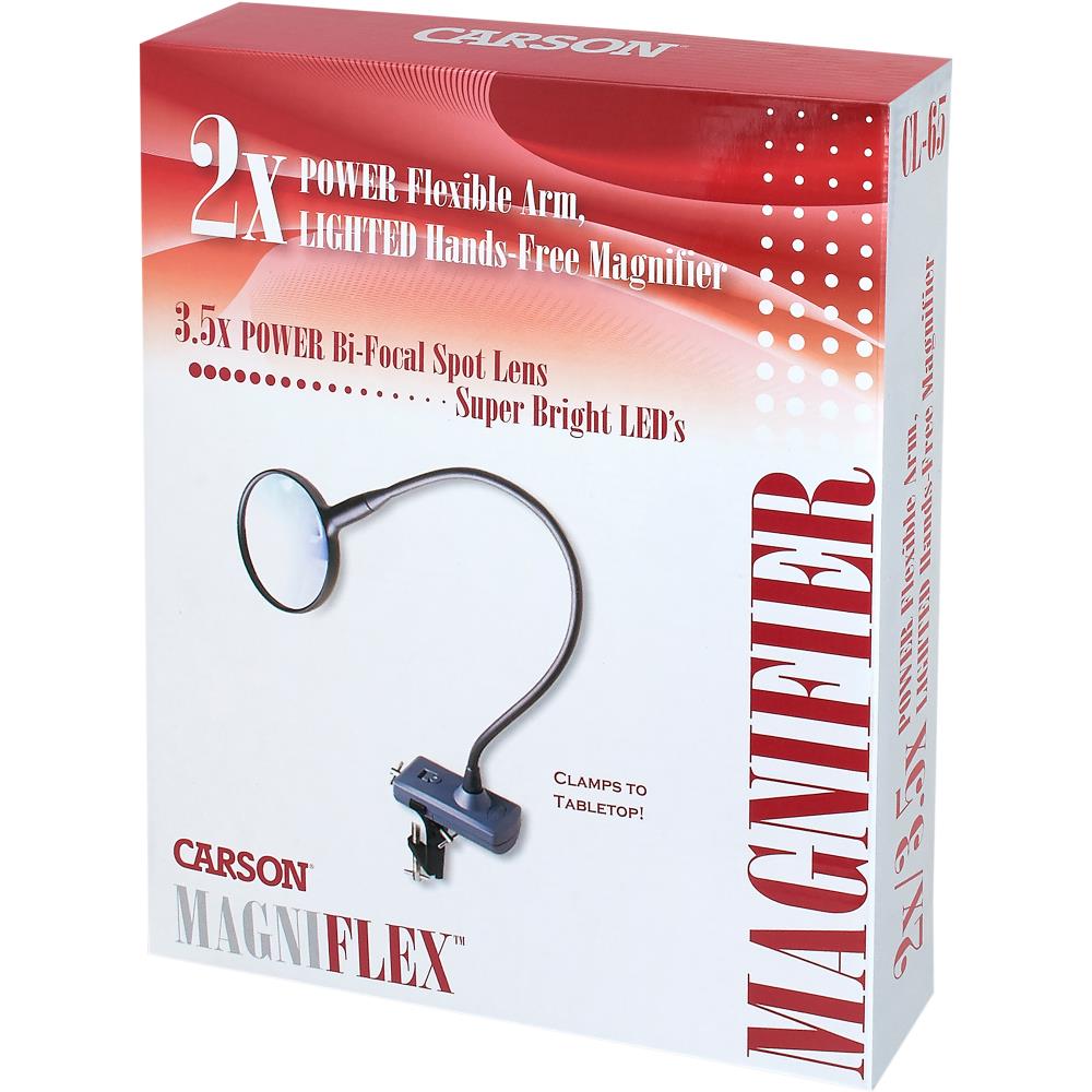 MagniFlex Flexible Arm Lighted Hands-Free Magnifier by Carson – Blanks ...