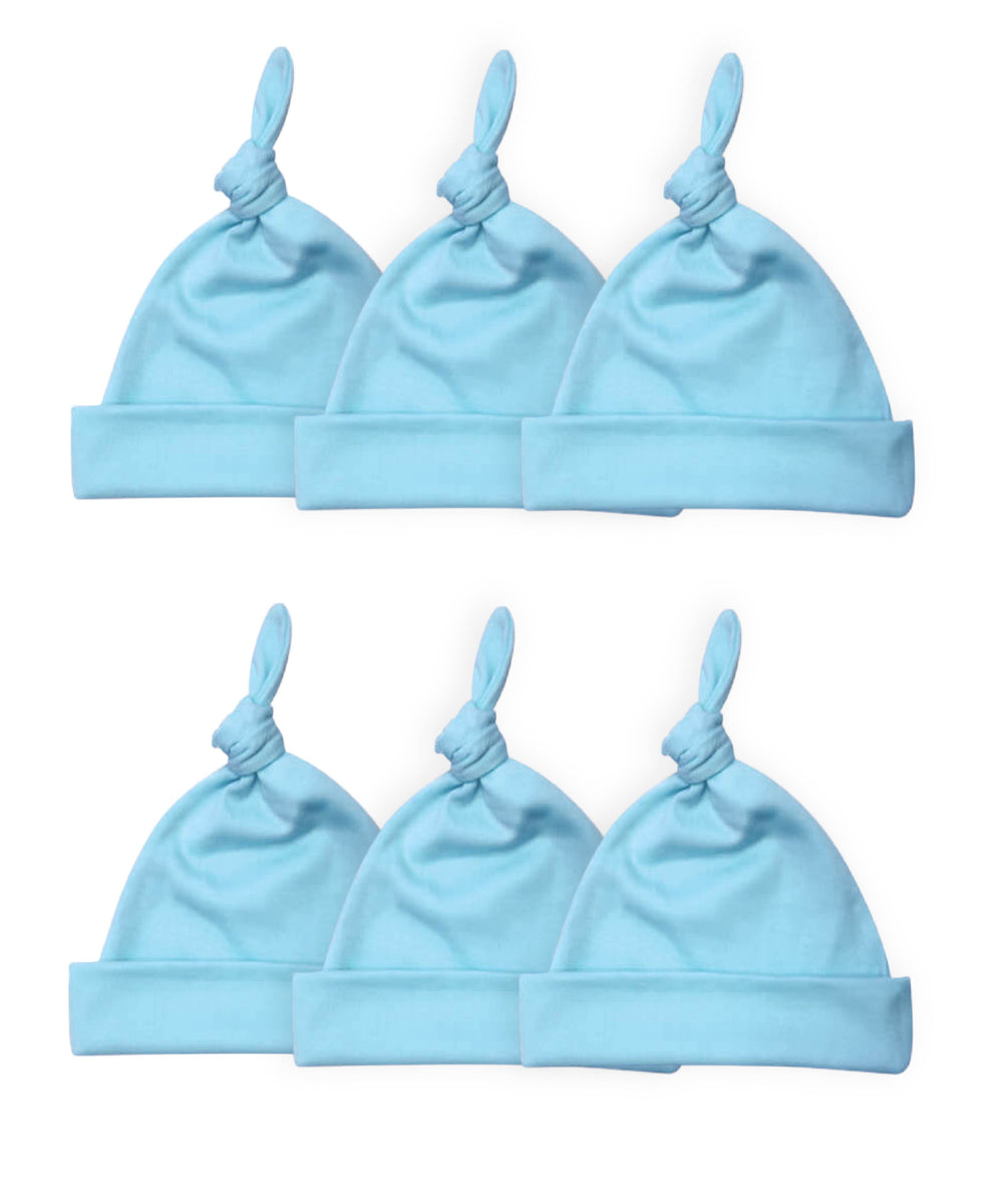 Sublimation Baby Knotted Beanie, (65% Polyester / 35% Cotton), Blue ...