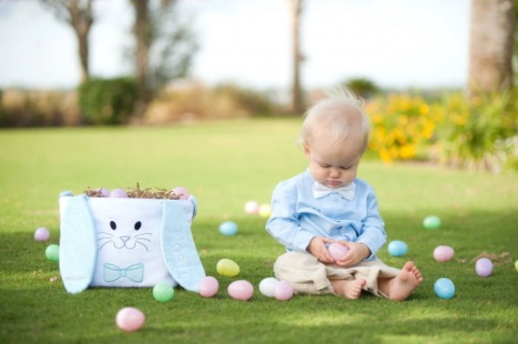 White & Blue Easter Bucket – Blanks for Crafters